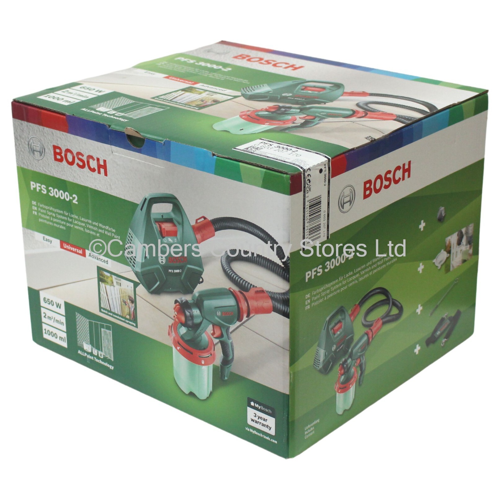 NEW Boxed Genuine Bosch PFS 3000-2 650w All Paint Electric Paint ...