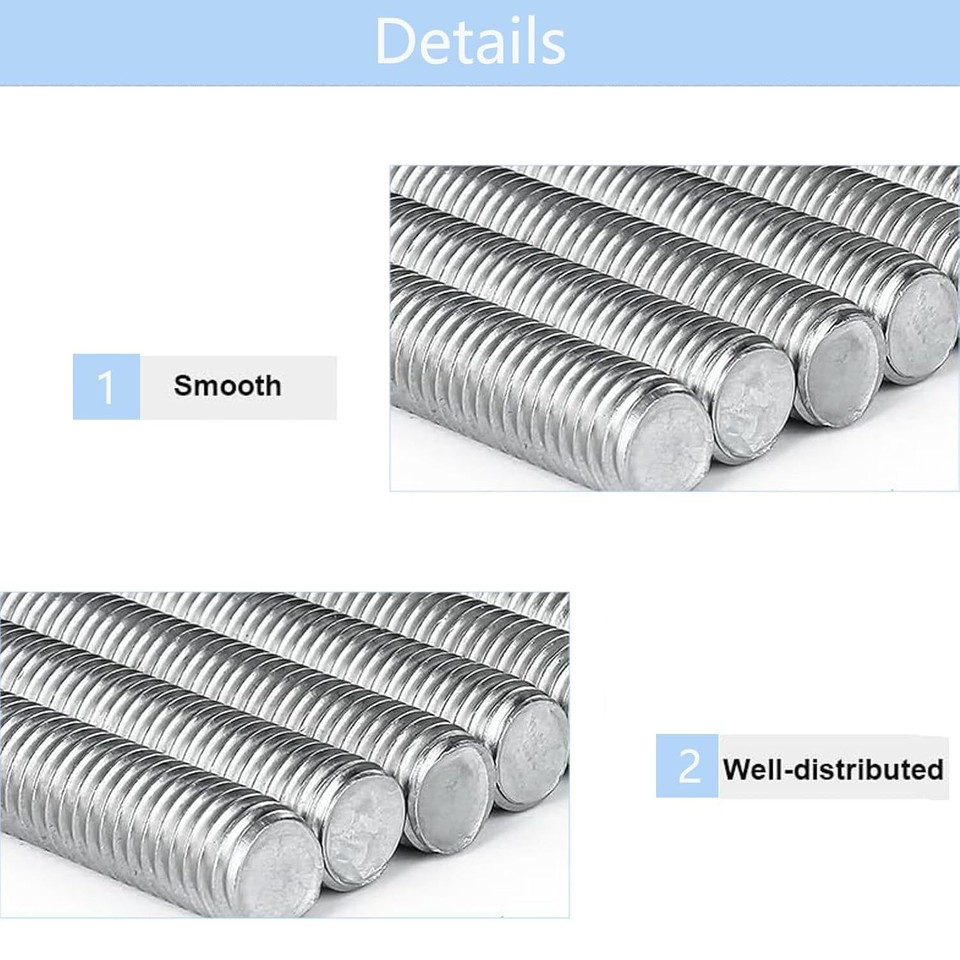 M10 M12 A2 Stainless Steel Threaded Bar - 10mm 12mm Rod Studding ...