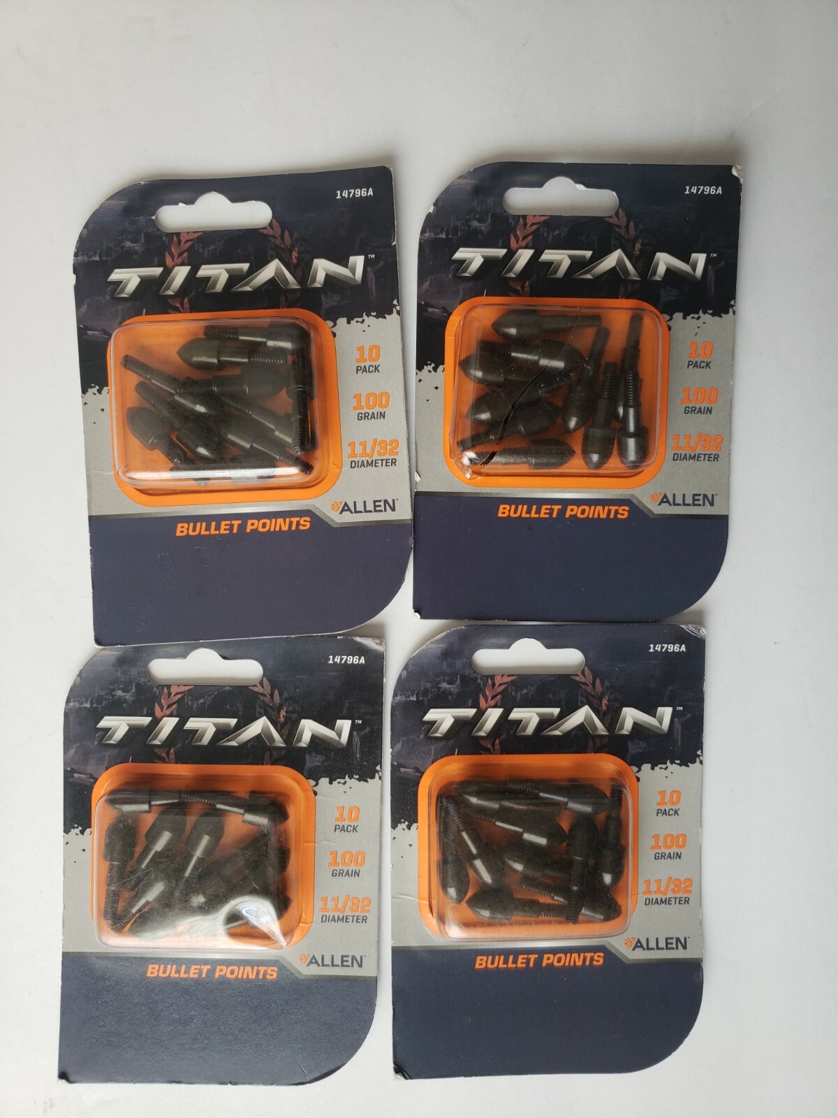 Allen TiTAN Bullet Points 10PK - 100 Grain -11/32 Bow and Arrow Tip ...