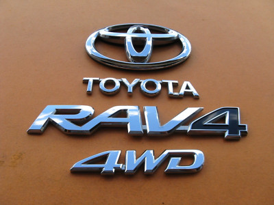 06 07 08 09 10 11 12 TOYOTA RAV4 4WD REAR CHROME EMBLEM LOGO BADGE SIGN ...