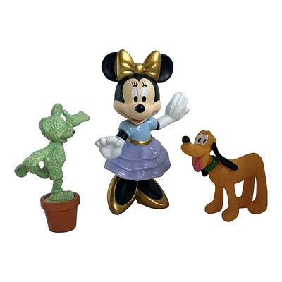 Disney PVS Figure Lot: Topiary Hedge Mickey Mouse, Minnie Mouse, Pluto ...