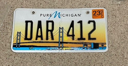 MICHIGAN MACKINAC BRIDGE NUMBER PLATE | eBay
