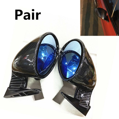 Pair Carbon Fiber Look Hot Rod Vintage Sport Racing Car Side Wing ...