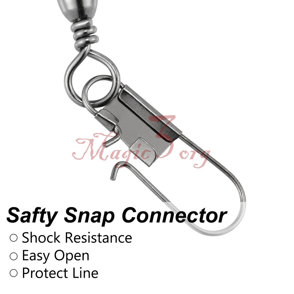 30-132Lb Interlock Snaps Fishing Stainless Barrel Swivel Corrosion ...