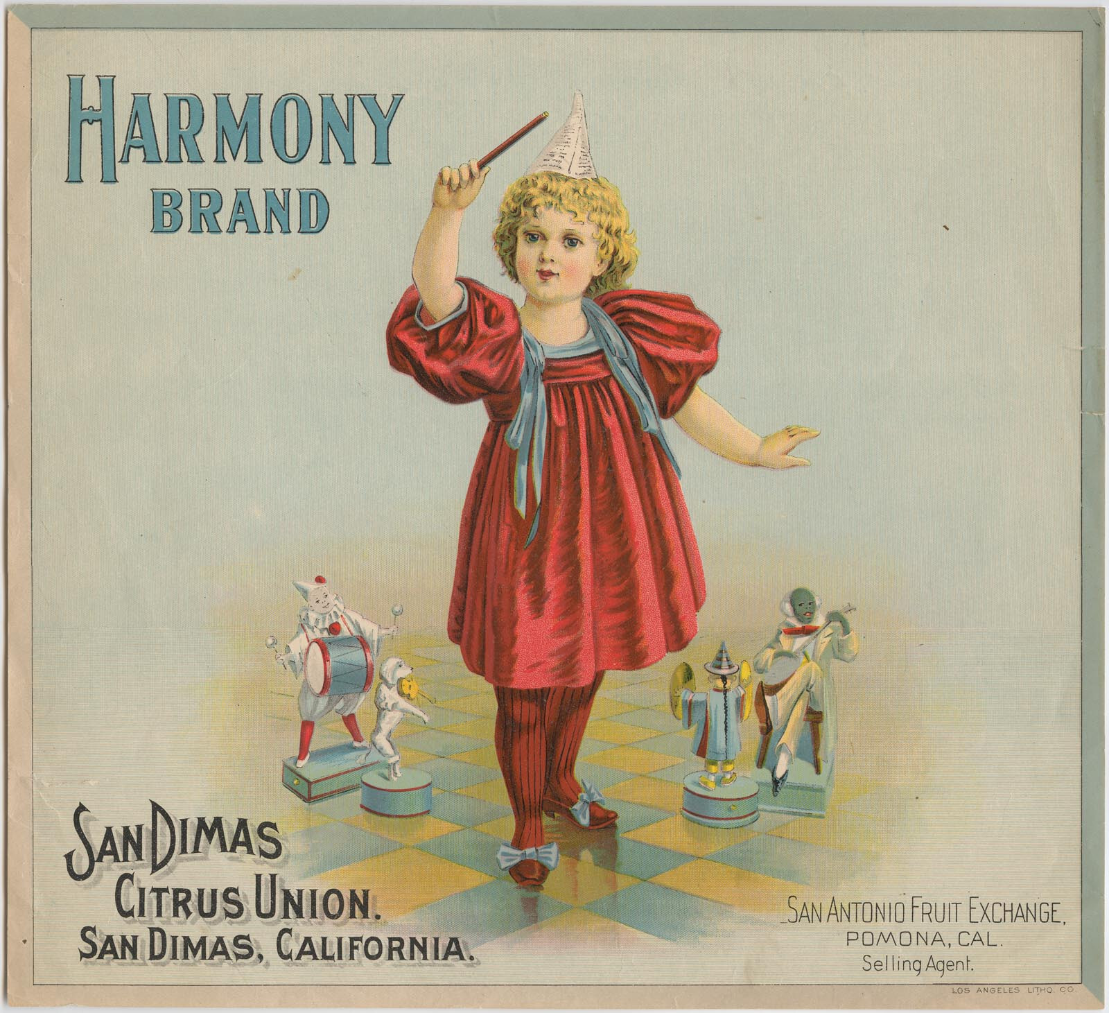 Harmony Brand VINTAGE San Dimas, California Orange Crate Label 1890s ...