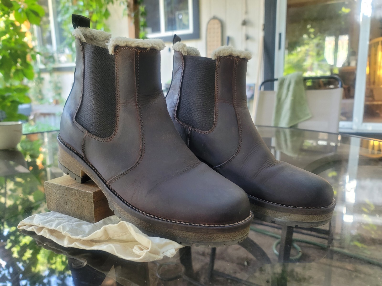 Alpine Design Brown Leather Chelsea Boot Womens 9.5 - Gem