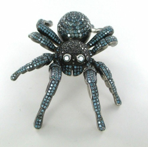 DIAMOND TARANTULA SPIDER PENDANT CUSTOM MADE DAMON DASH BLUE & BLACK ...