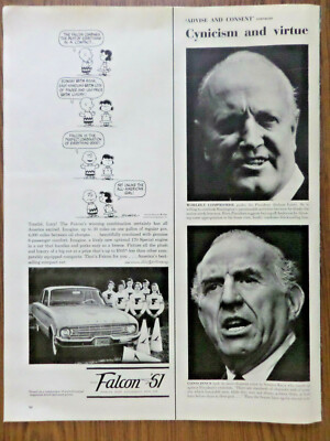 1961 Ford Falcon Ad Peanuts Charlie Brown Luci | eBay