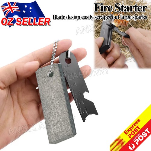 Magnesium Block & Flint Military Fire Starter Striker Army Survival ...