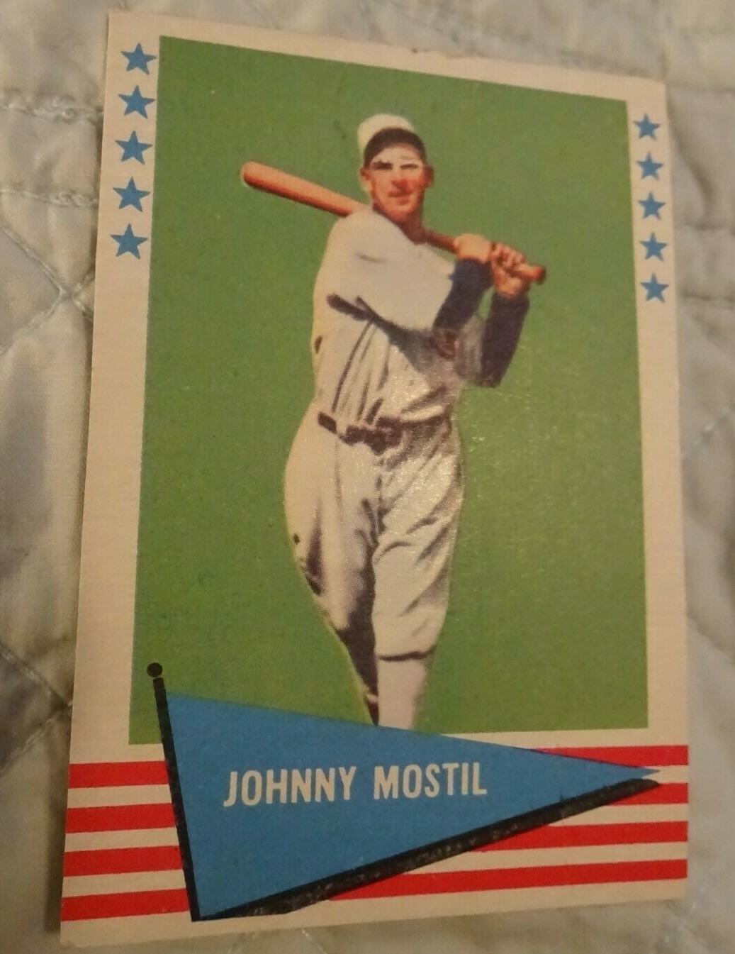 1961 FLEER JOHNNY MOSTIL CHICAGO WHITE SOX HAND CUT BLANK BACK | eBay