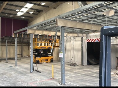 24m x 6m Used Mezzanine Floor Purlins Cleats RSJ Columns Self Storage ...