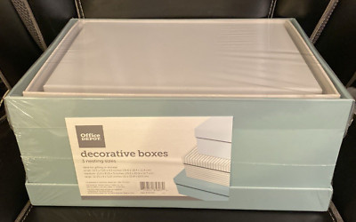 Office Depot Decorative Nesting Boxes Green 3 Sizes (1 Set) | eBay