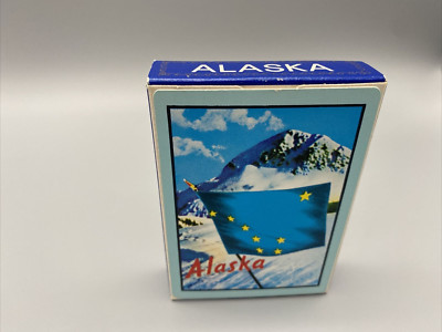 Playing Cards Alaska Souvenir Blue Flag Yellow Star Mountain NEW SEALED ...