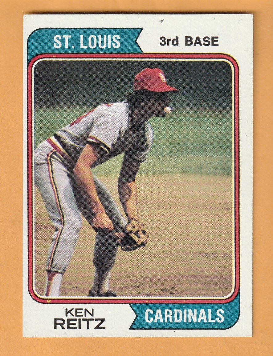 Ken Reitz St. Louis Cardinals 1974 Topps #372 Daly City California 10F ...