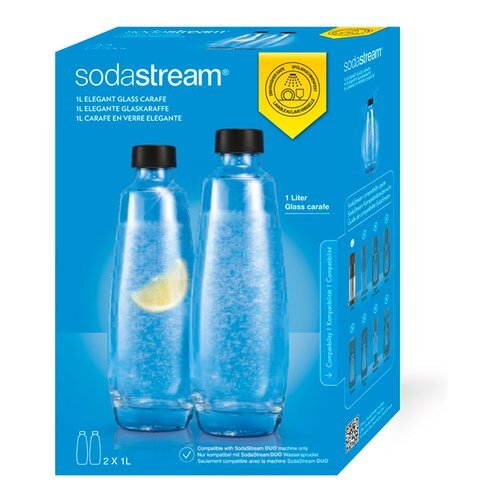 SodaStream 2 Glass Bottles Compatible With Duo Soda Maker 1 L | eBay
