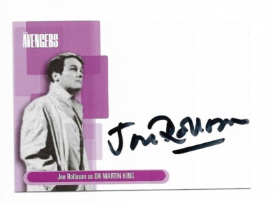 2003 Avengers Definitive 1 ~Autoraph Card ~A4 Jon Rollason ~also DR Who ...
