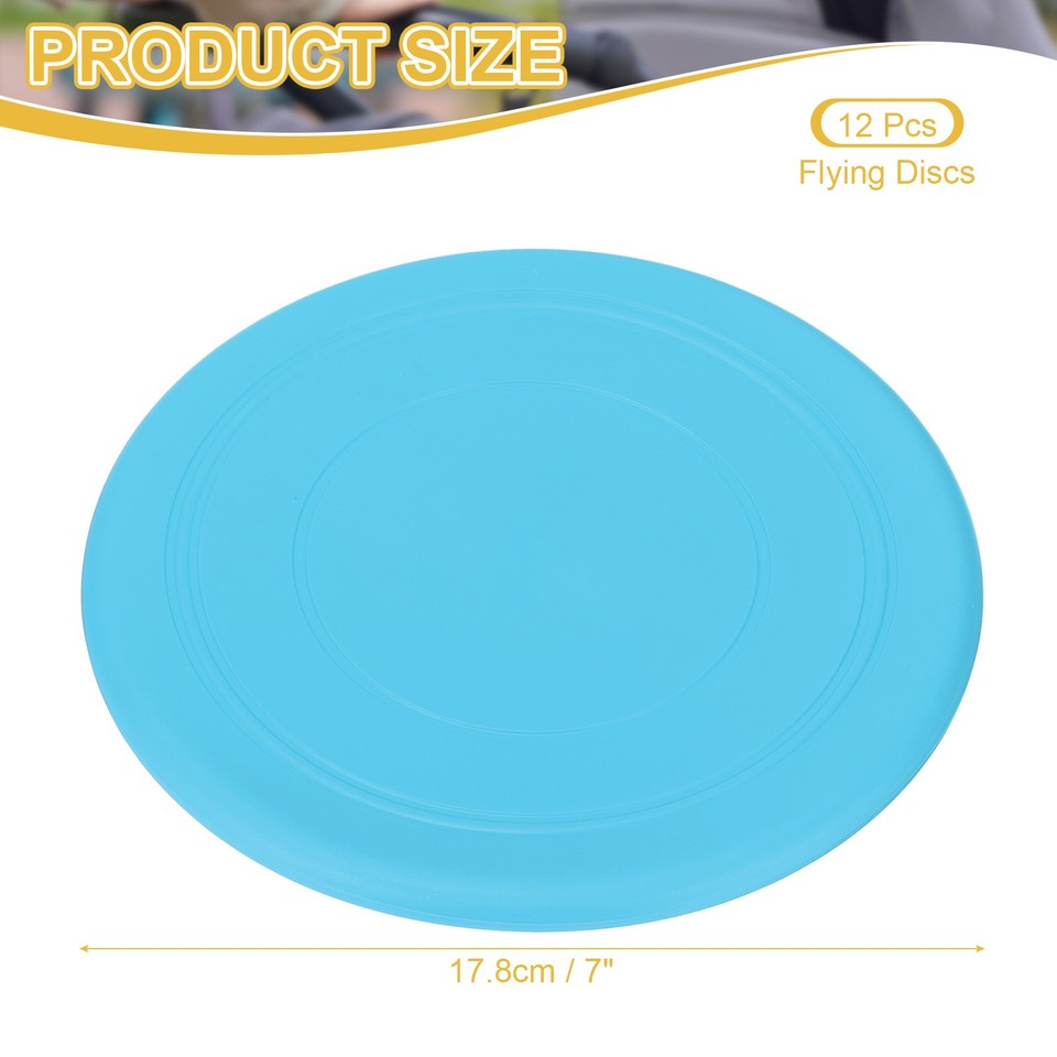 12Pcs 7 Inch Flying Disc Soft Silicone Sports Playing Disk, Blue | eBay ...
