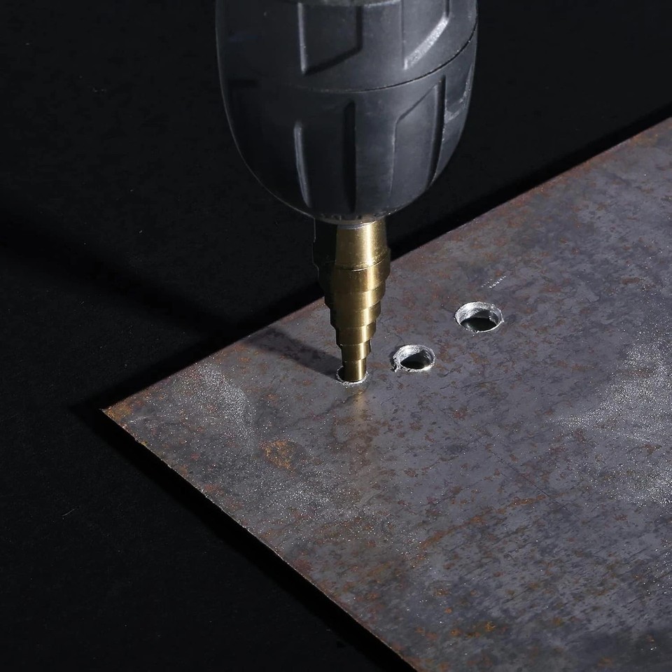 5Pcs HSS Cobalt Hole Large Metal Step Drill Bit Set Titanium Cutter ...