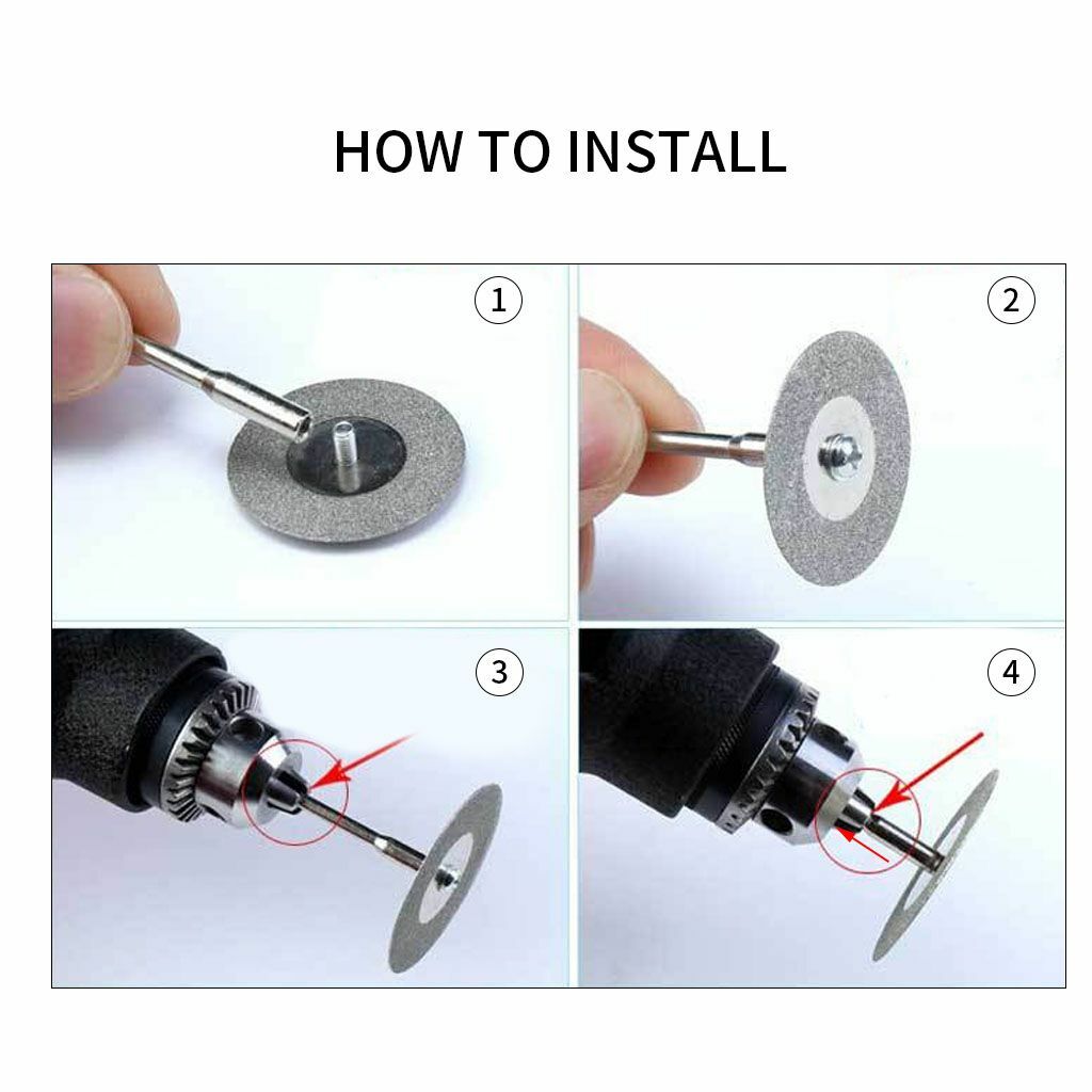 12 Diamond Cutting Wheels For Dremel Rotary Tool die grinder metal Cut ...