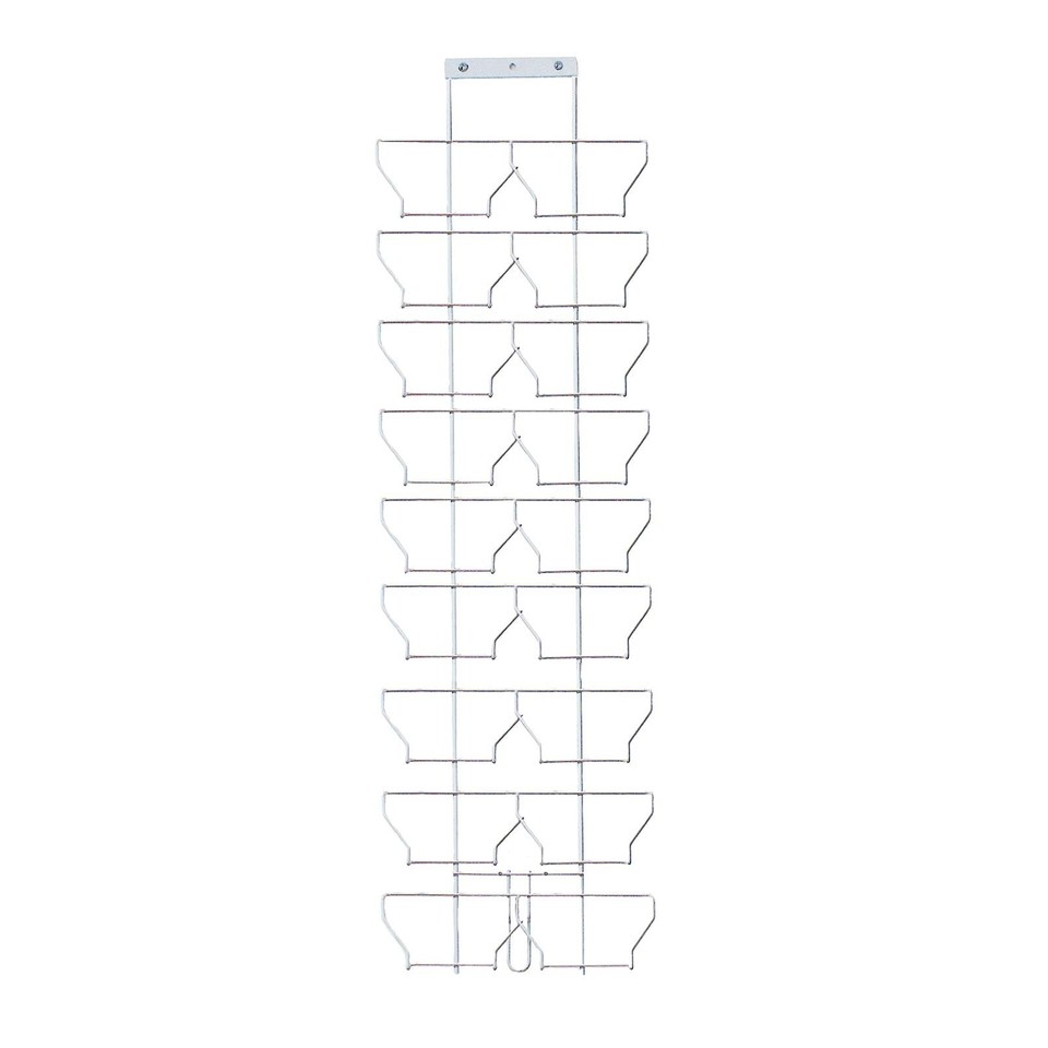 Postcard Wall Mounted Wire Card Rack 18 Pockets Landscape for Postcards ...