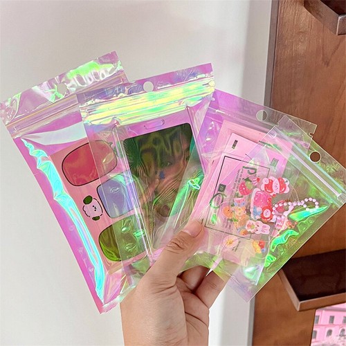 10PCS Ins Candy Color Multifunction Card Photocard Storage Bag Seal ...