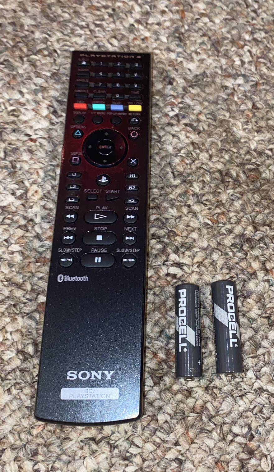 Sony BD PlayStation 3 PS3 OEM Genuine Blu-Ray DVD Remote Control ...