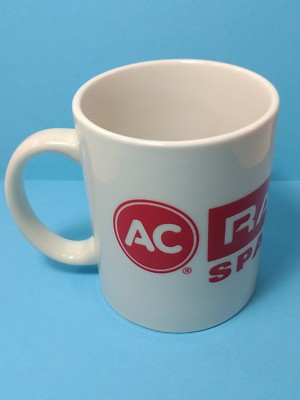 AC RapidFire Spark Plug Coffee Mug Red and White Tea Cup 3"x4" | eBay