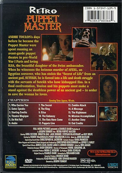 Retro Puppet Master (DVD, 2000) Jack Donner, Brigitta Dau, Greg Sestero ...