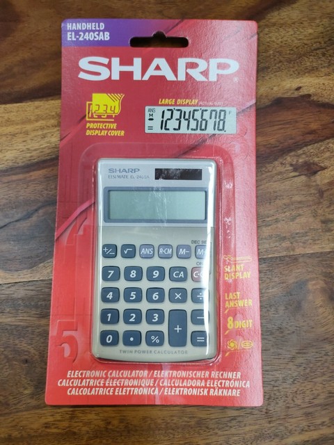 Sharp Hand Held Calculator 8 Digit (EL240SAB) for sale online | eBay