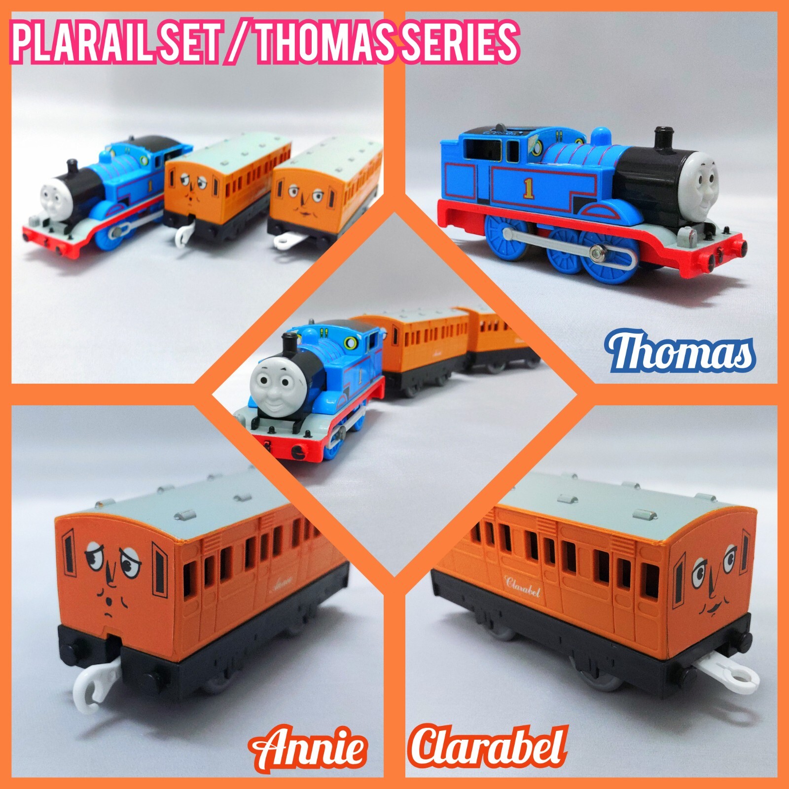 Tomy Plarail Fun train series Trackmaster Thomas, Annie and Clarabel | eBay