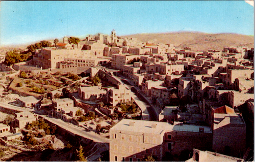 Vintage Postcard Bethlehem City Aerial View Historic Architecture | eBay