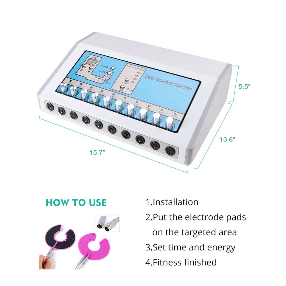 2 in1 EMS Microcurrent Muscle Stimulation Machine Muscle Training ...