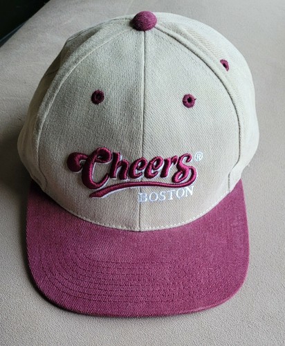 CHEERS Boston Cap (adjustable size) Beige/Maroon | eBay