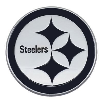 New NFL Pittsburgh Steelers Auto Car Truck Heavy Duty Real Chrome Metal ...