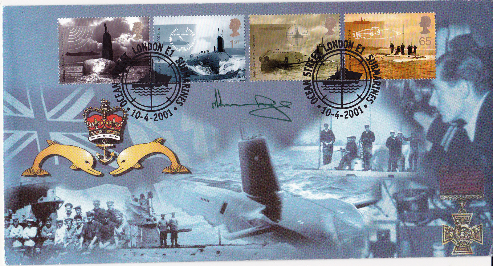 2001 Submarines - Steven Scott (Blue) Off - Signed Admiral Sir NIGEL ...