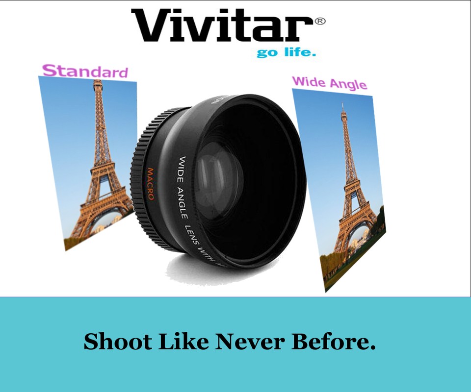 Vivitar HD4 Optics Wide Angle With Macro Lens For Canon GL2 GL1 | eBay