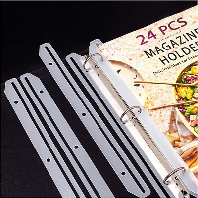 40Pcs 3 Hole Punched Magazine Holders Magazine Organizer Binder Insert ...