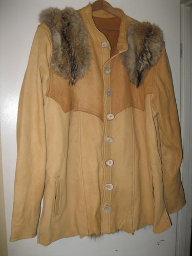 Deerskin & Coyote Frontier Coat -One of a Kind-Bone Buttons-New- Size ...