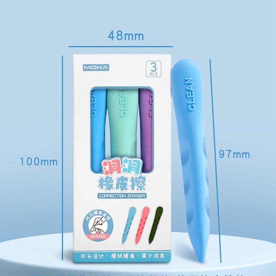 3PCS/Box Double Head Giant Eraser Without Leaving Marks Rubber Eraser ...