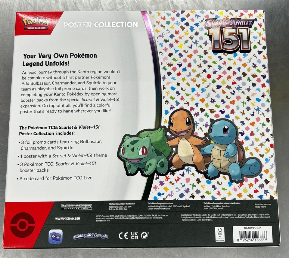 NEW~Pokémon 151 Poster Collection,Charmander Promo, SEALED 196214126886 ...