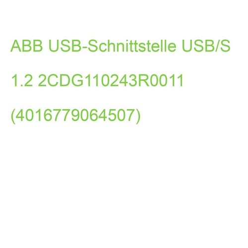 ABB USB-Schnittstelle USB/S 1.2 2CDG110243R0011 (4016779064507 ...