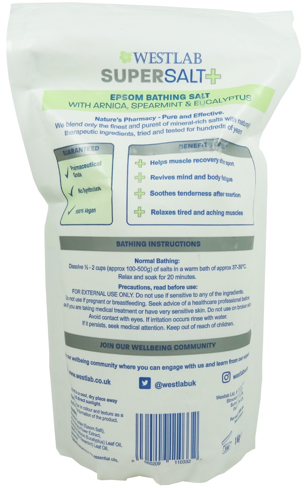Westlab Epsom Muscle Relief Supersalt 1kg | eBay