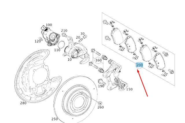 MERCEDES-BENZ CLA C118 Rear Wheel Brake Pad Set A0004207500 GENUINE for ...