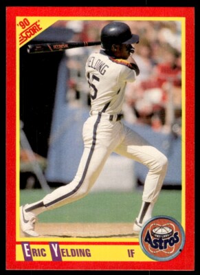 1990 Score Baseball Card Eric Yelding Rookie Houston Astros #411 | eBay