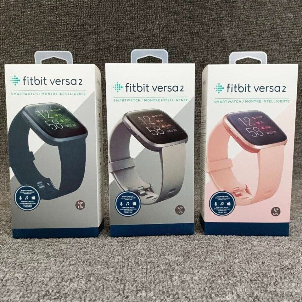 New Fitbit Versa 2 Health & Fitness Smartwatch Authentic Activity ...