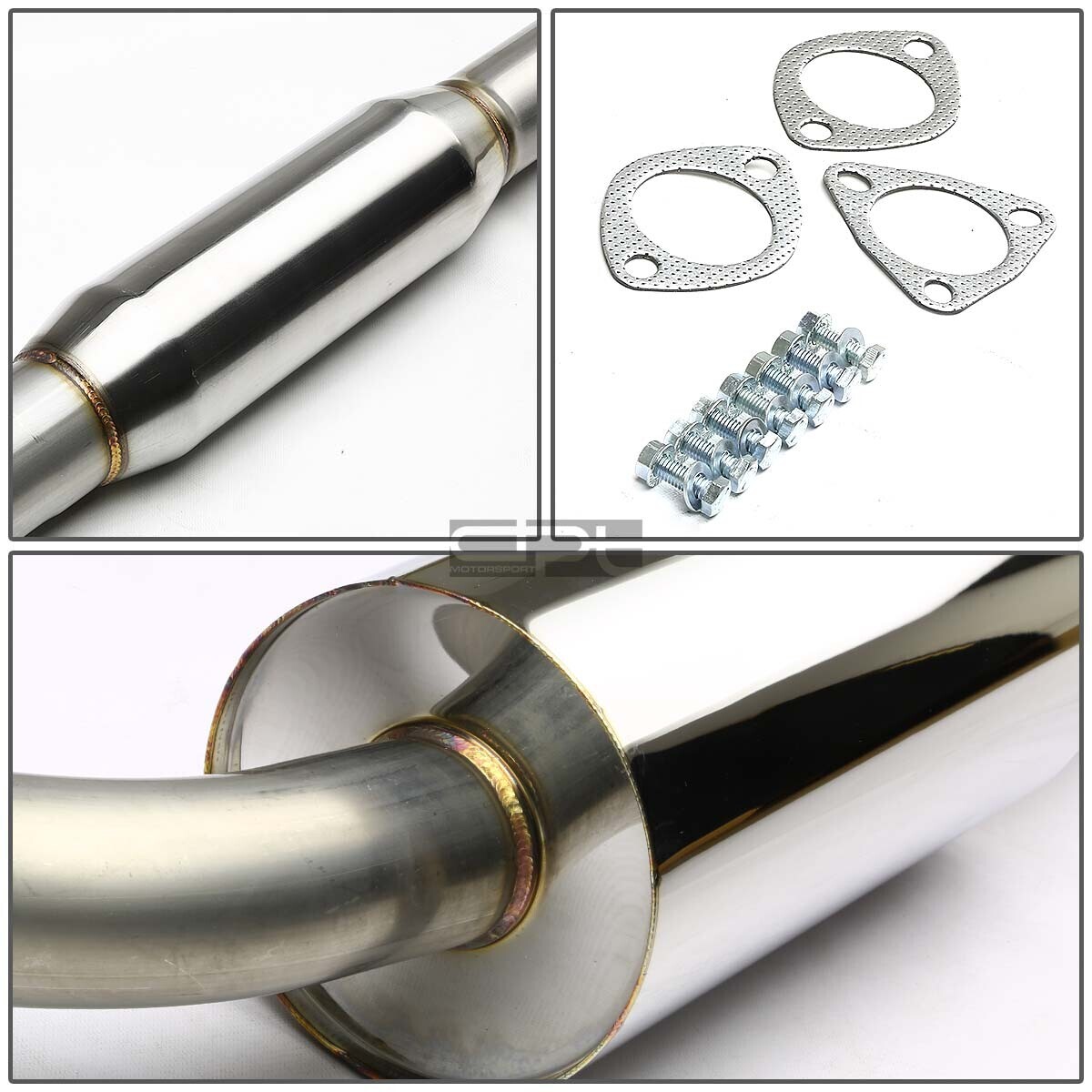 Fit 02-05 Civic Si Ep3 K20A 4" Rolled Muffler Tip Racing Catback ...