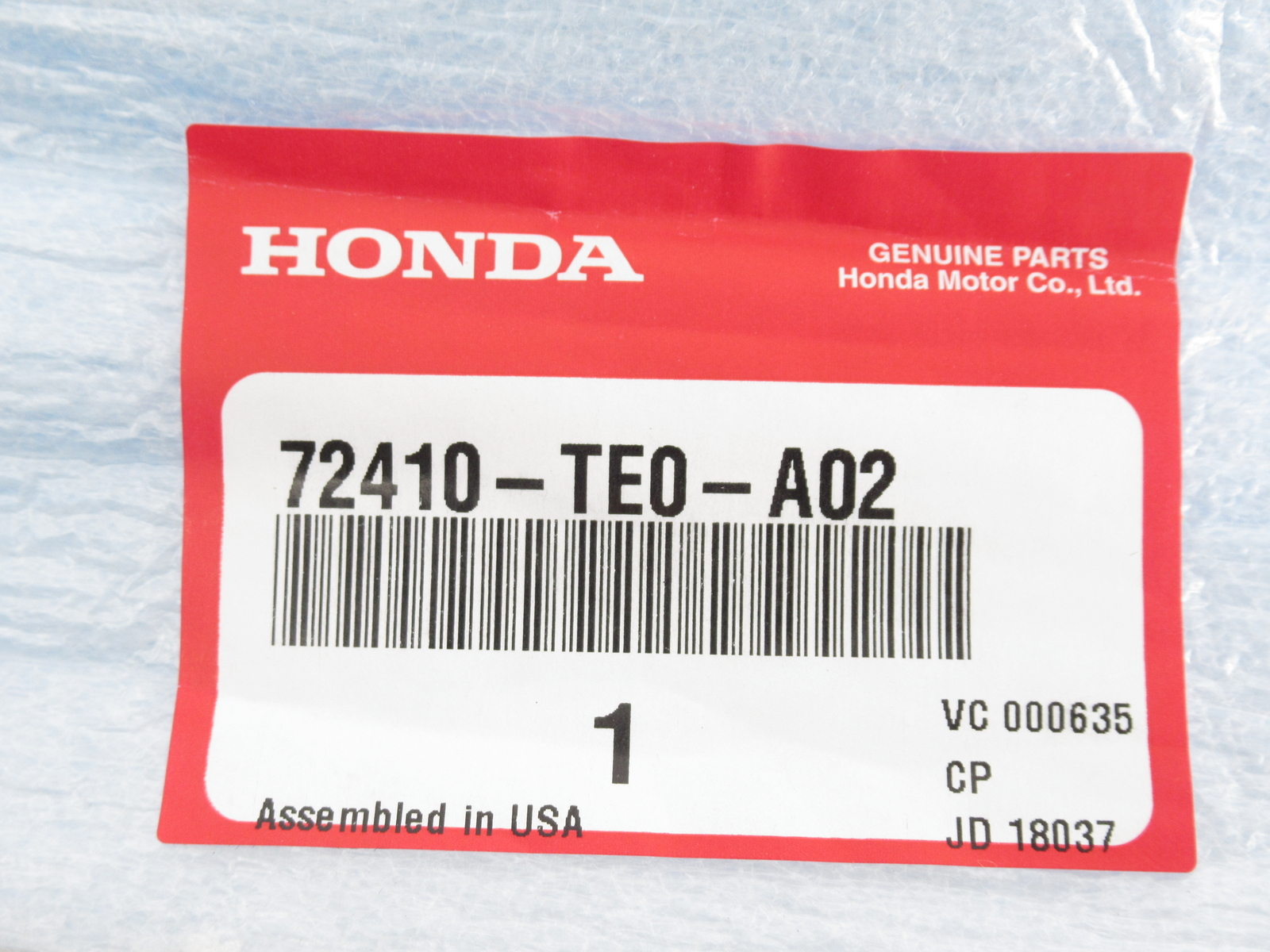 Genuine OEM Honda 72410-TE0-A02 Passenger Front Belt Molding ...