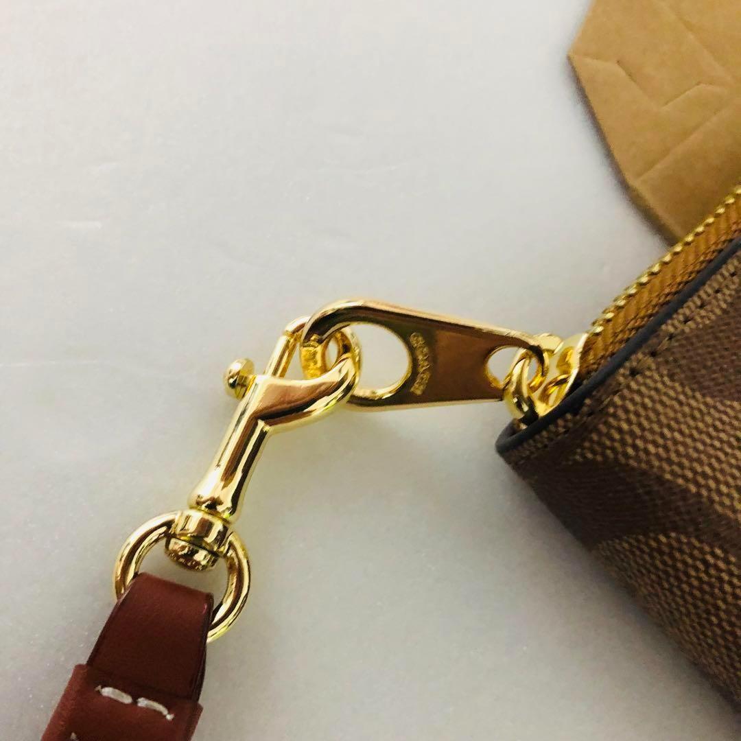 COACH x PEANUTS Long Zip around Wallet Snoopy Woodstock Khaki Signature ...