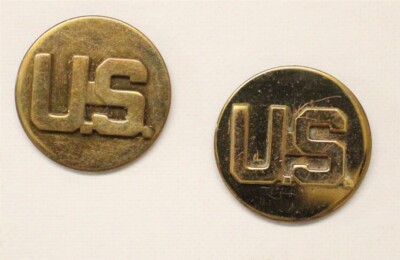 U.S. Army Enlisted Collar Pin set 7705: "U.S." pair - flat, gilt | eBay