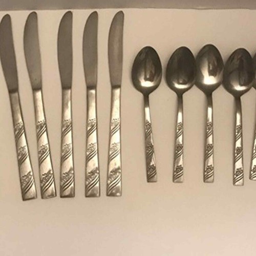 MCM stainless steel flatware Japan 19 pieces Vintage Silverware Floral ...